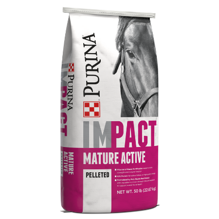Purina Impact Mature Active Pelleted Horse Feed - Farmers Co-op